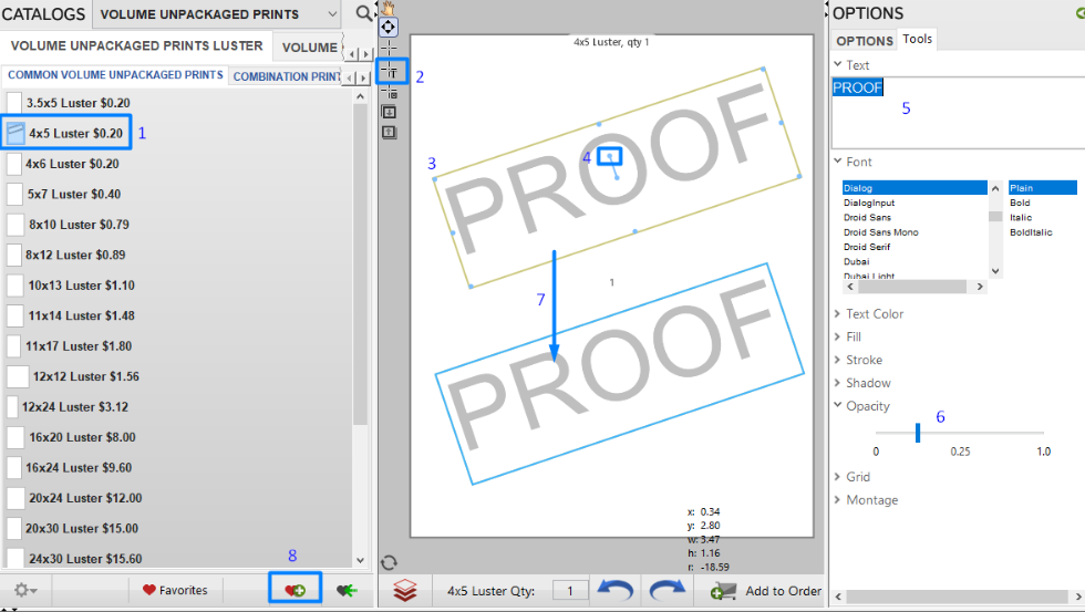 Setting up a Proof Print