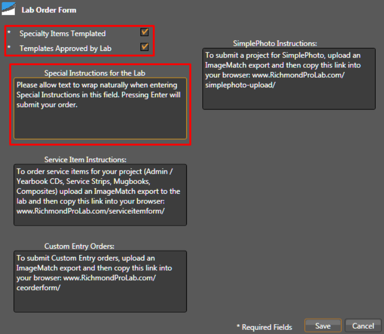Understanding the Options on the Submit Orders Page