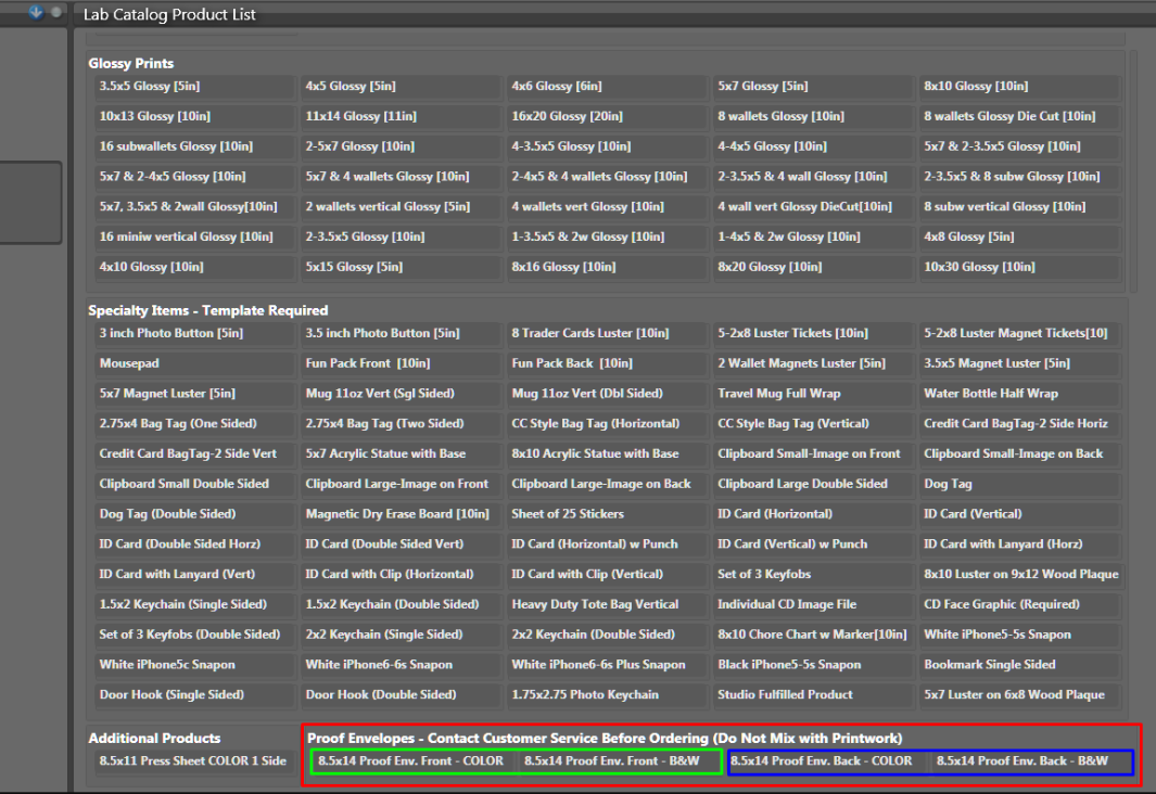 How to Order Proof Envelopes in FLOW