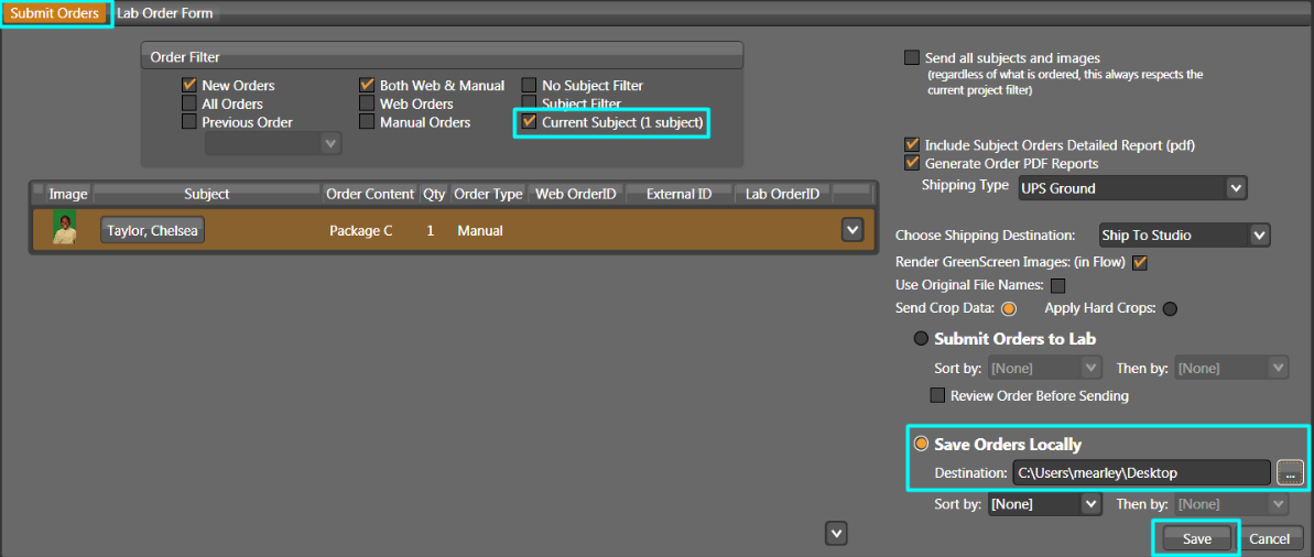 How to Save Orders Locally