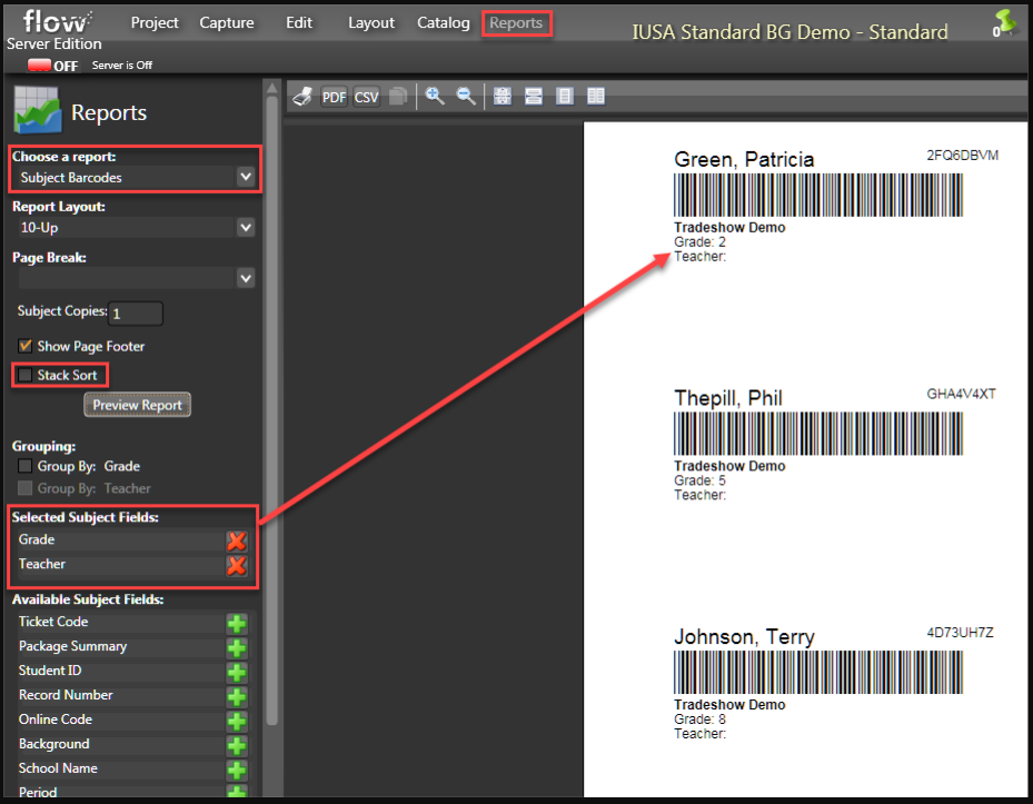 Creating Camera Cards/Barcode Cards in FLOW