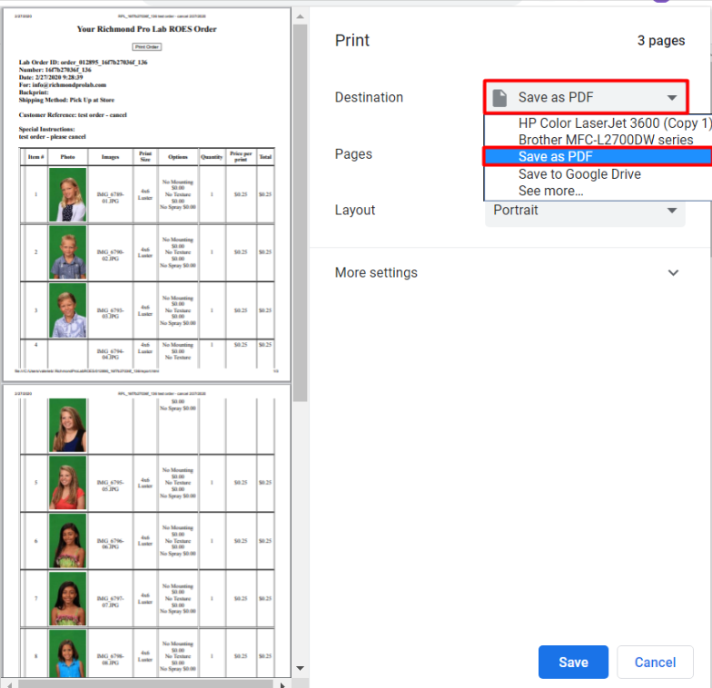 Saving Your Printable Report - ROES