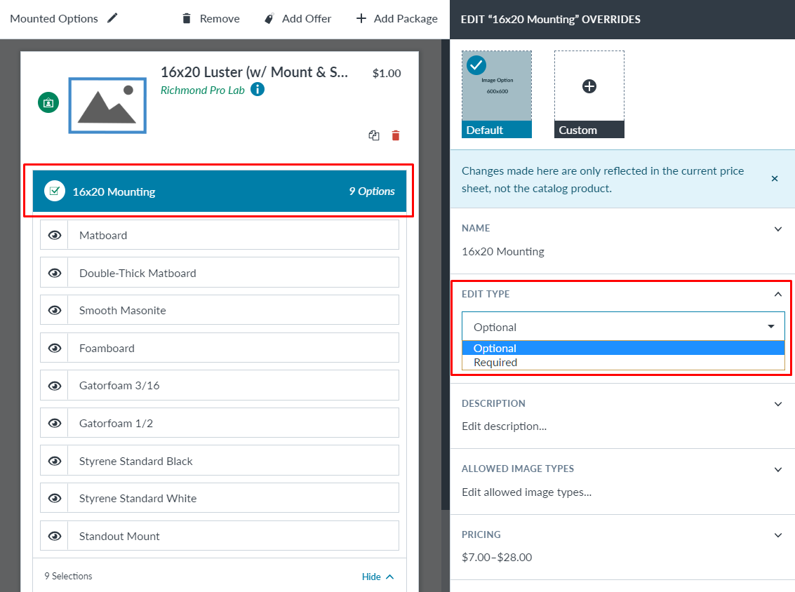 Workflow (formerly known as Blueprint): How to Setup Mounting Offered ...
