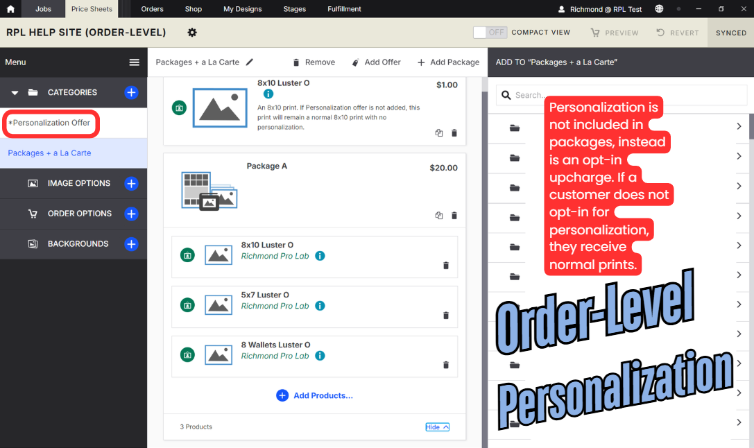 How to - Personalization on Prints [Captura: Workflow]